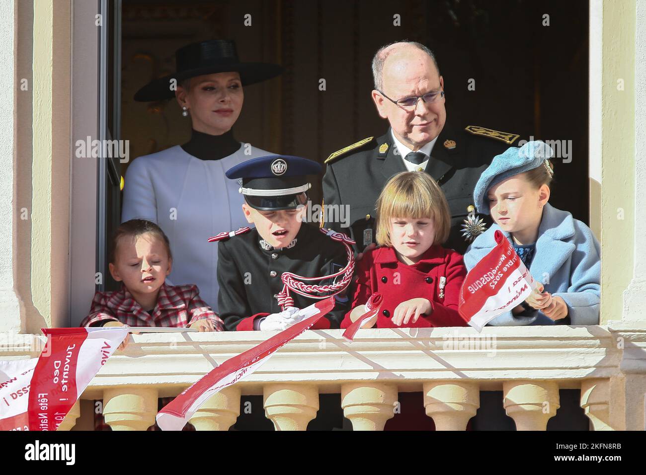 Prince Albert II of Monaco, Princess Charlene of Monaco, little princes ...