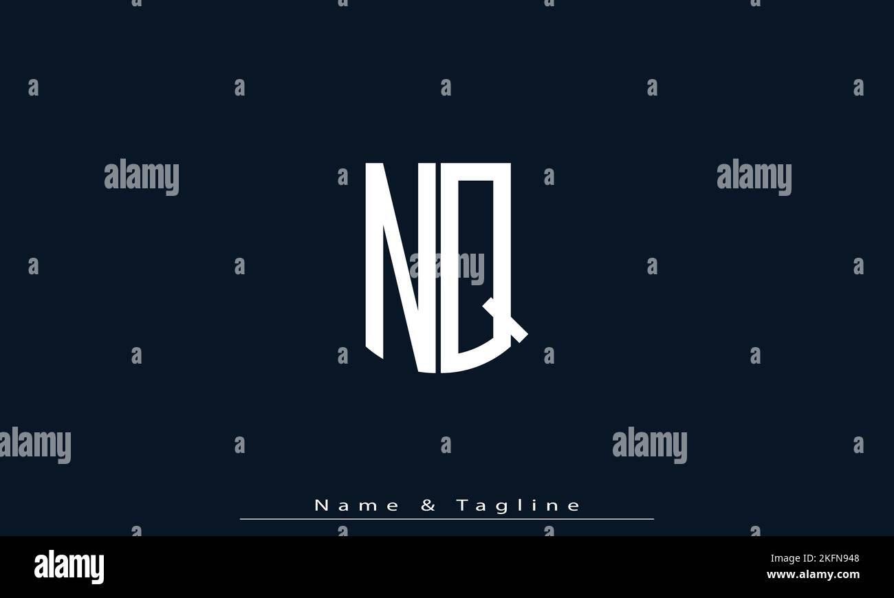 Alphabet letters Initials Monogram logo NQ , QN Stock Vector Image ...