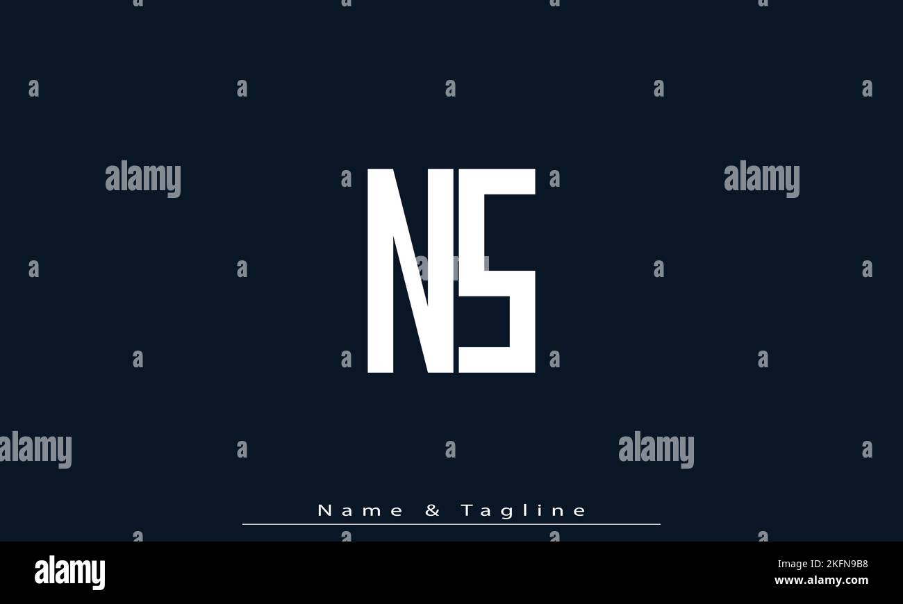 Alphabet letters Initials Monogram logo NS , SN Stock Vector Image ...