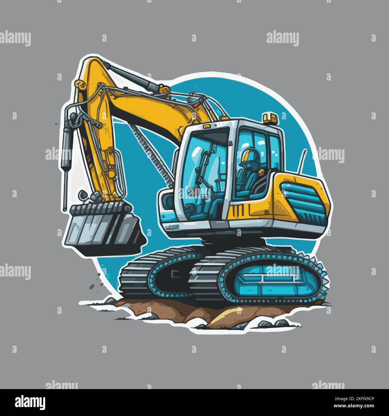 Illustration Vector of end loader vehicle. bulldozer quarry machine ... Illustration Vector of end loader vehicle. bulldozer quarry machine ...