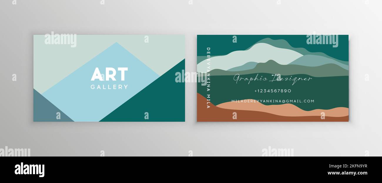 Clean and simple modern business card. Business cards design with ...