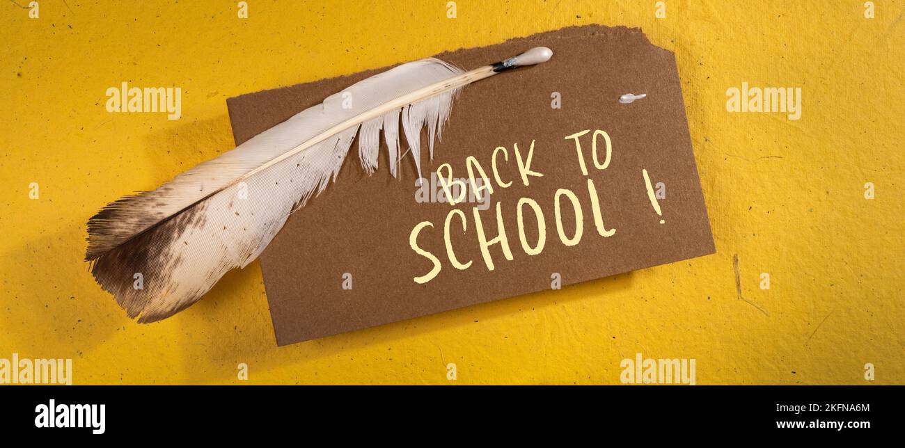 Close up conceptual shot of a business idea showing Back to School ...