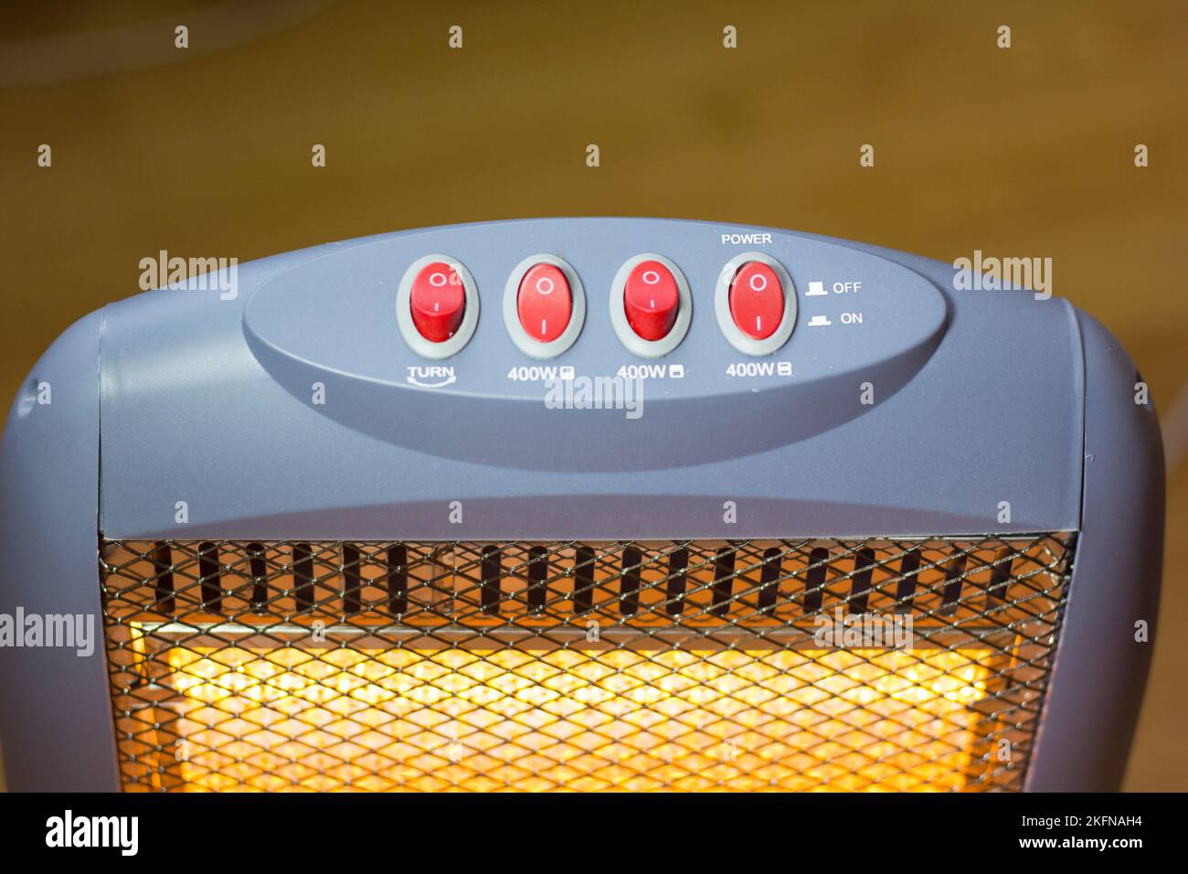 Heater, heating battery with adjustment buttons close-up Stock Photo ...