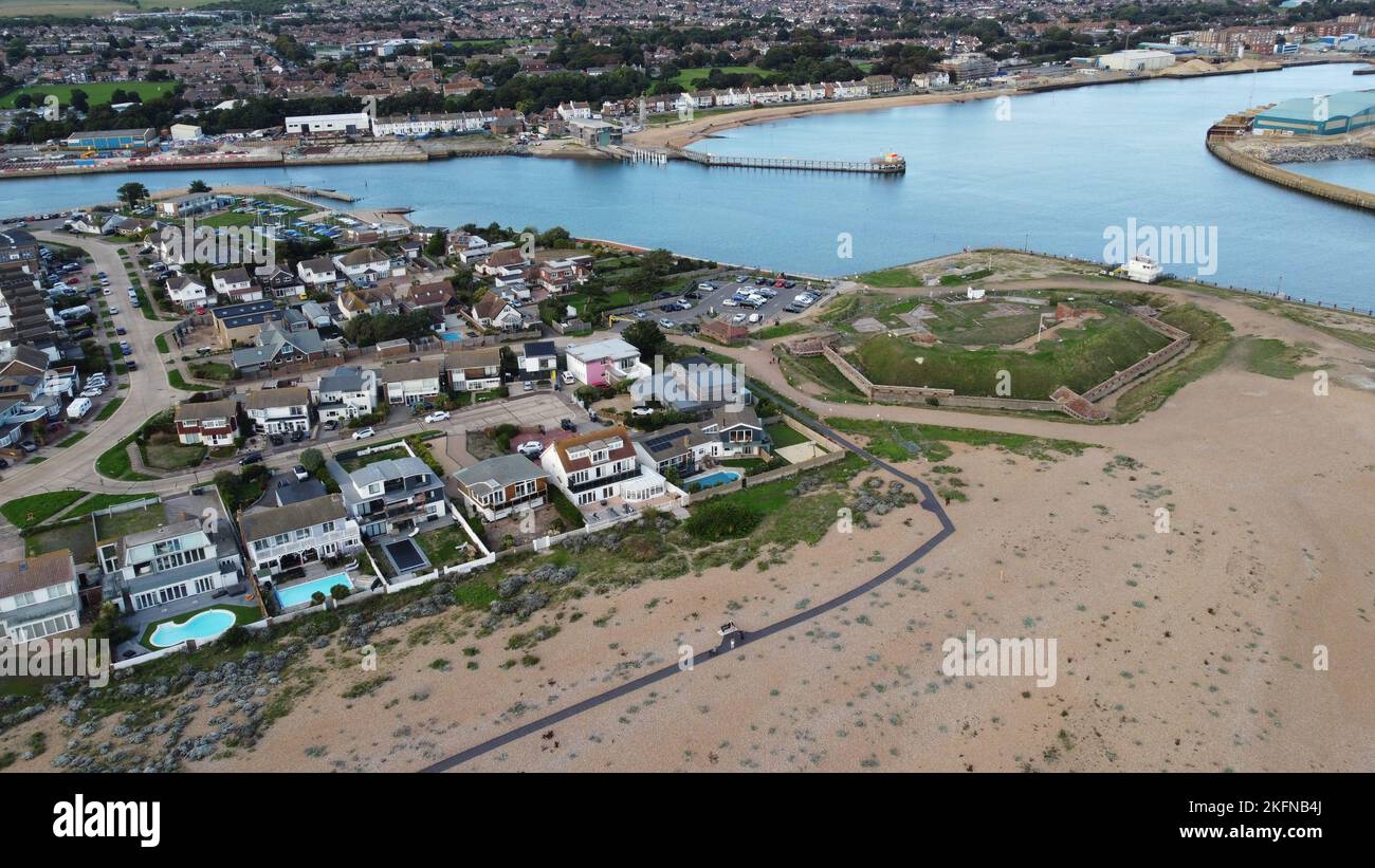 Aerial view of Shoreham Fort Stock Photo - Alamy