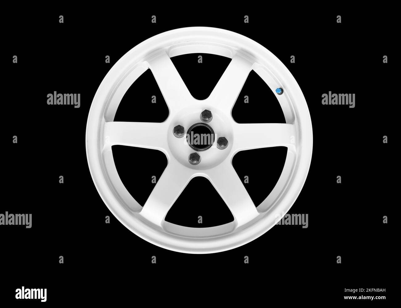 Car alloy wheel isolated on black background. New alloy wheel for a car ...