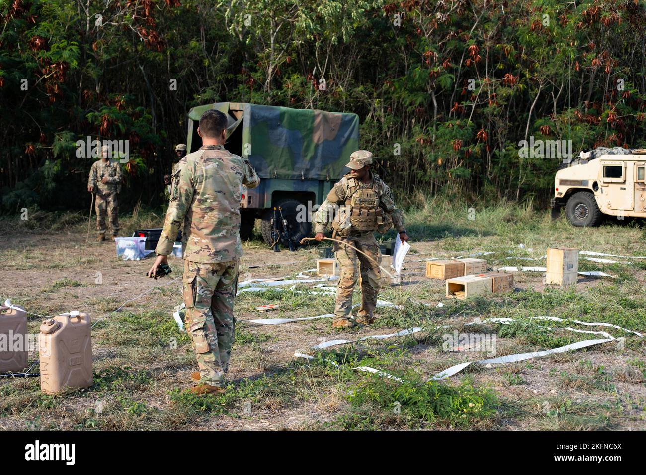 U.S. Soldiers with 2nd Platoon, 58th Military Police Company, prepare ...