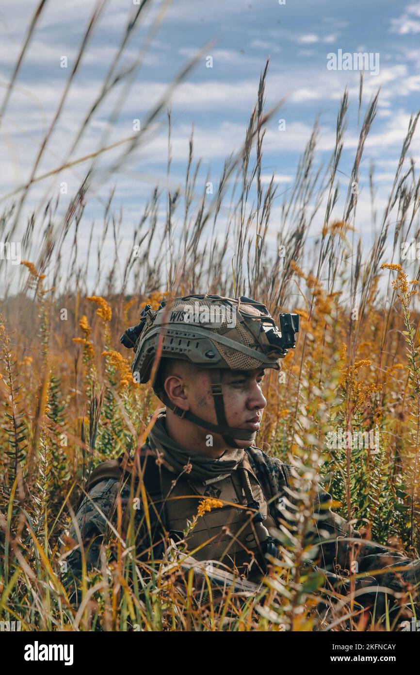 U.S. Marine Corps Pfc. John Wiston, an infantryman with 1st Battalion ...