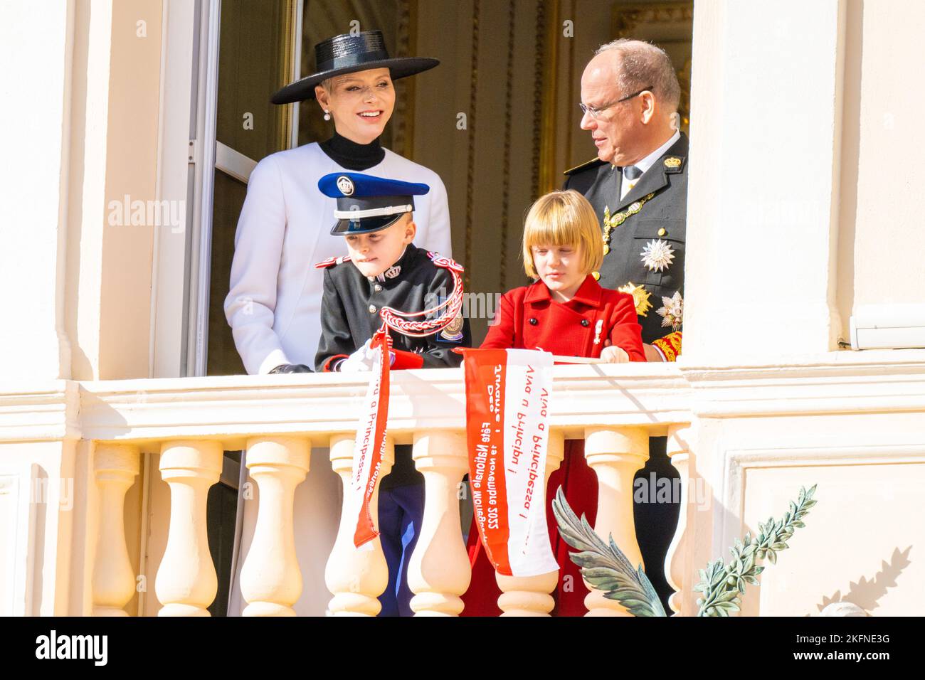 Monaco. 19th Nov, 2022. Prince Albert II and Princess Charlene of ...