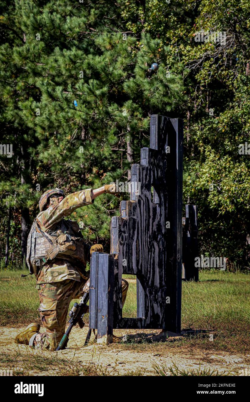 A Soldier with E Company, 2nd Battalion, 58th Infantry Regiment ...