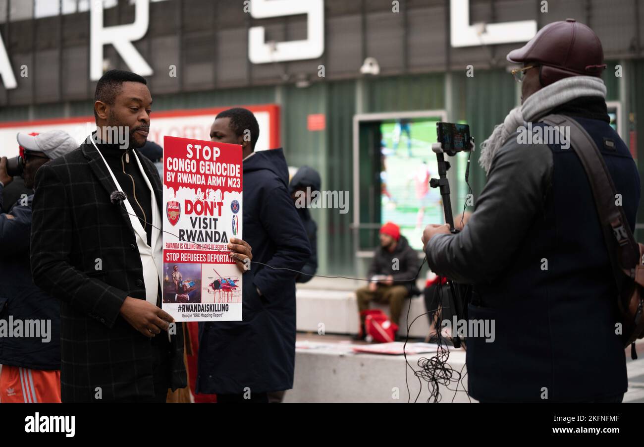 London, UK. 19th Nov, 2022. England Protest to stop Congo Genocide ...