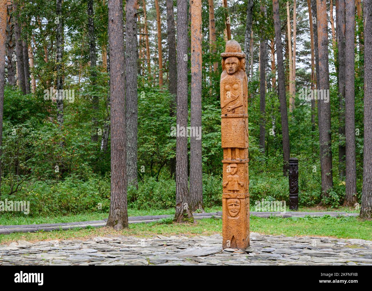 Reconstruction of Zbruch Idol symbolizing the thee-part structure of ...