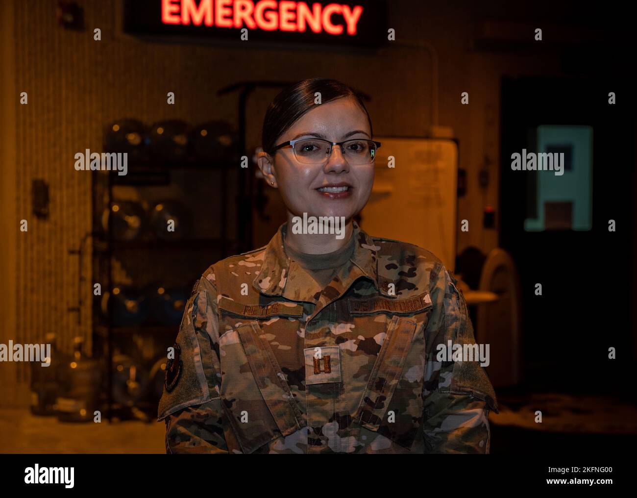 U.S. Air Force Capt. Ashleybeth Reyes, 51st Medical Group, nurse poses ...