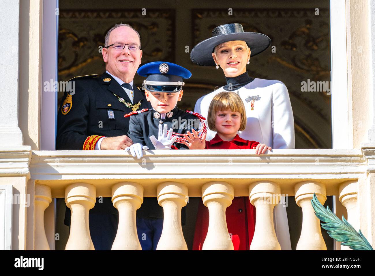 Monaco. 19th Nov, 2022. Prince Albert II and Princess Charlene of ...