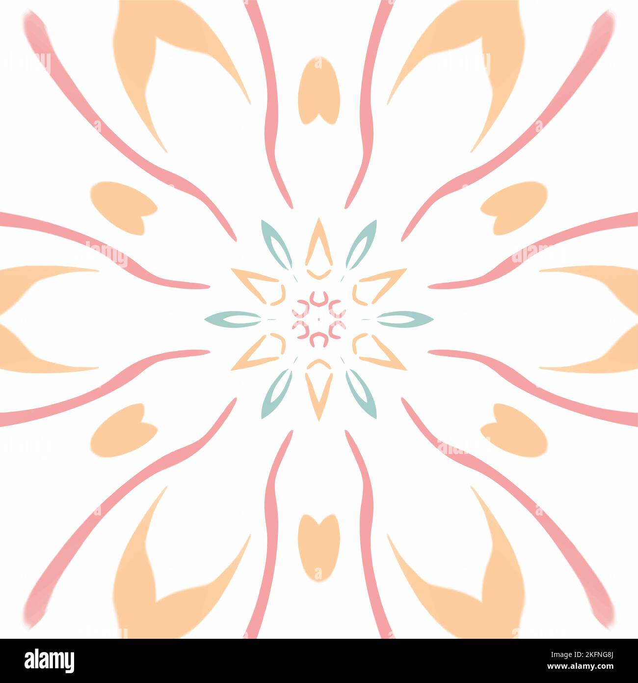 The editable shapes create a floral pattern over the white surface ...
