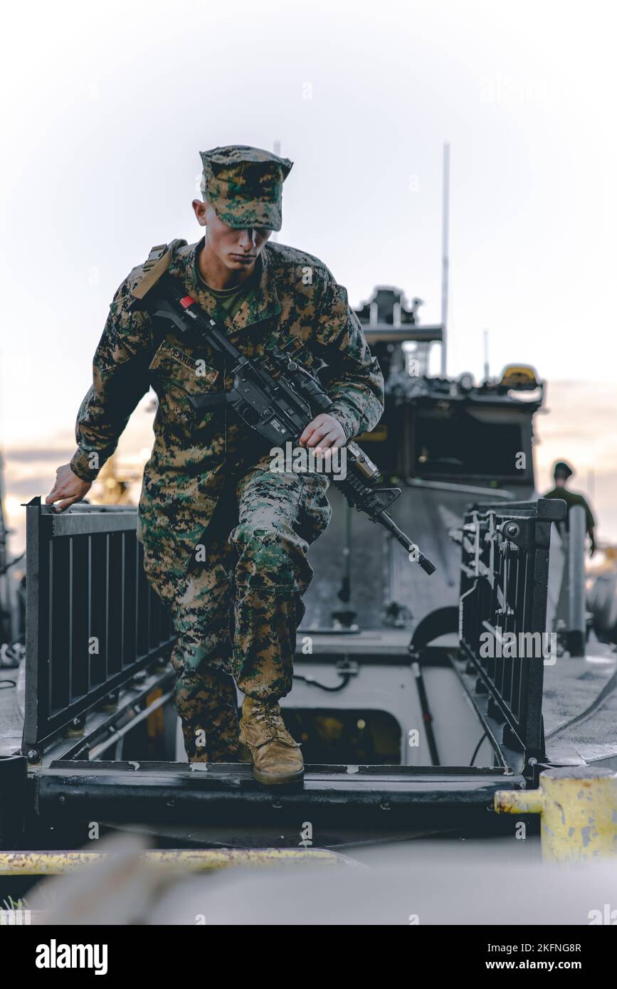 U.S. Marine Corps Cpl. Hunter Eardley, a combat engineer with Combat ...