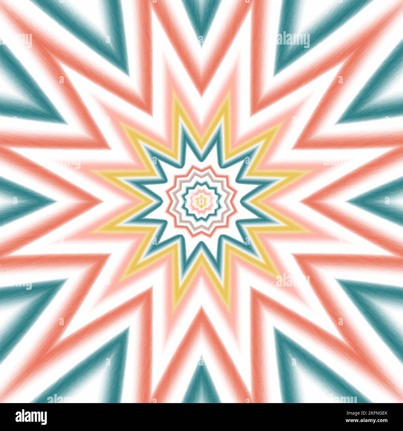 The editable colorful star-shaped pattern creates a confusing square ...
