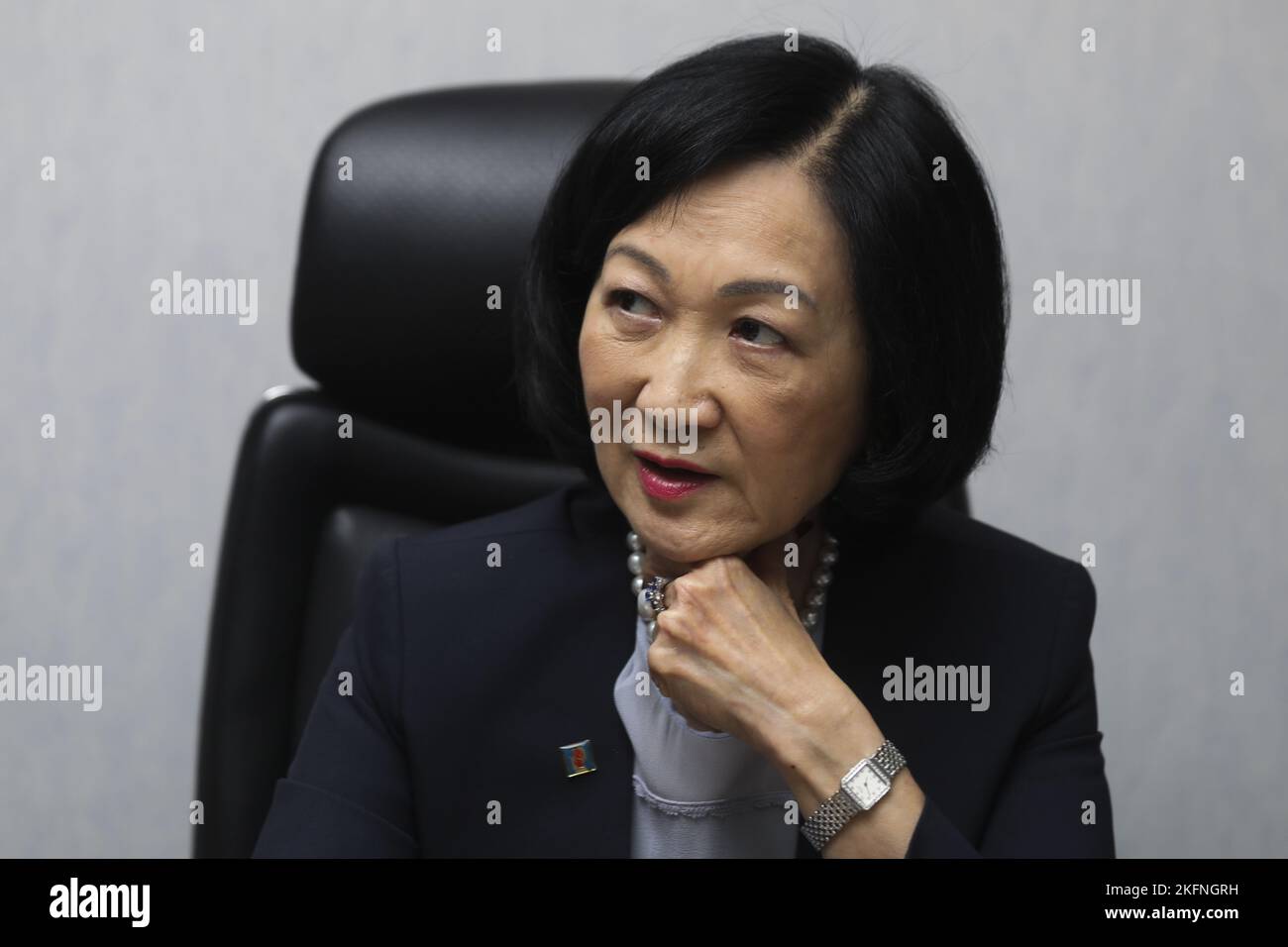 Convenor of the Executive Council Regina Ip Lau Suk-yee photographed at ...