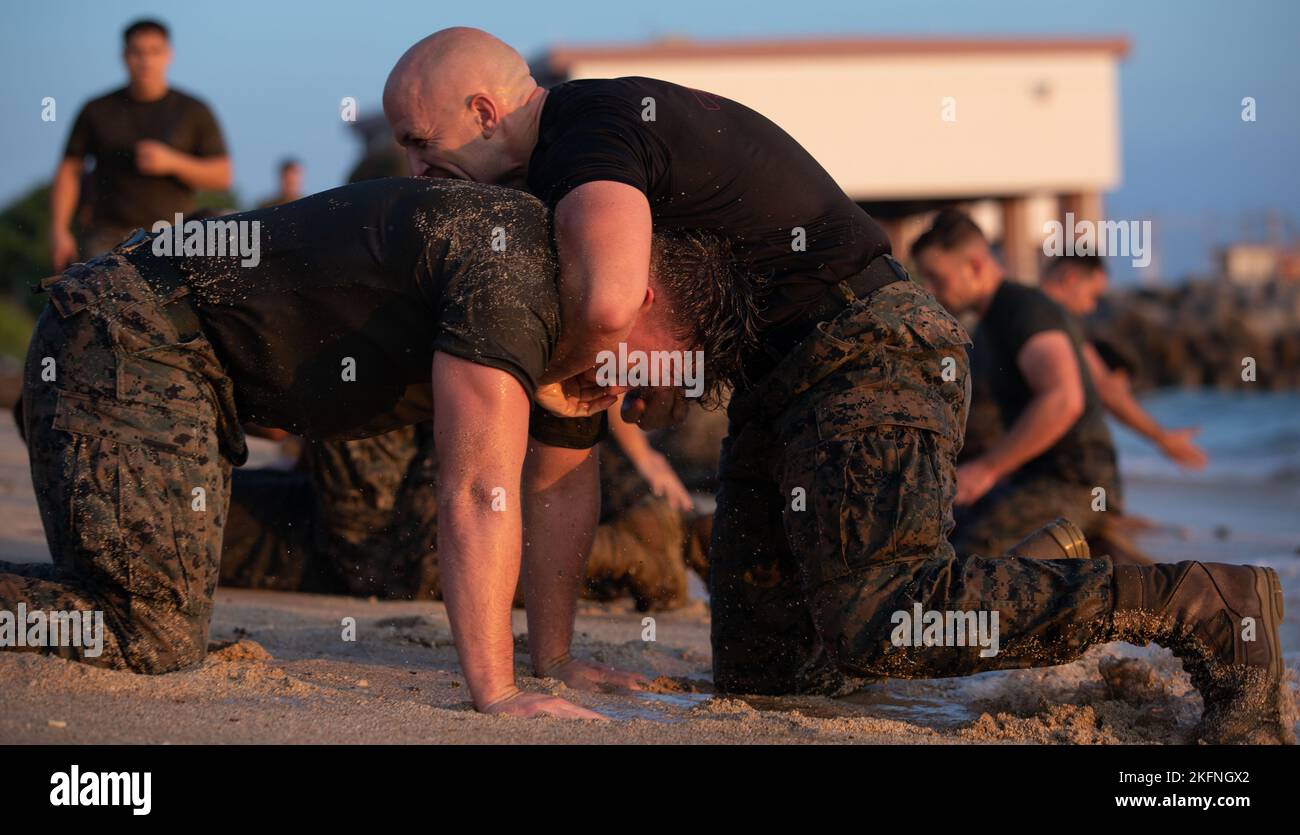 U.S. Marine Corps 1st Sgt. Daniel Best, first sergeant of Headquarters ...