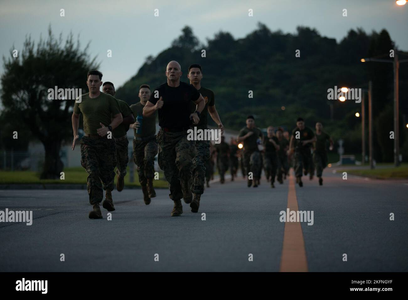 U.S. Marines with Headquarters Company, III Marine Expeditionary Force ...