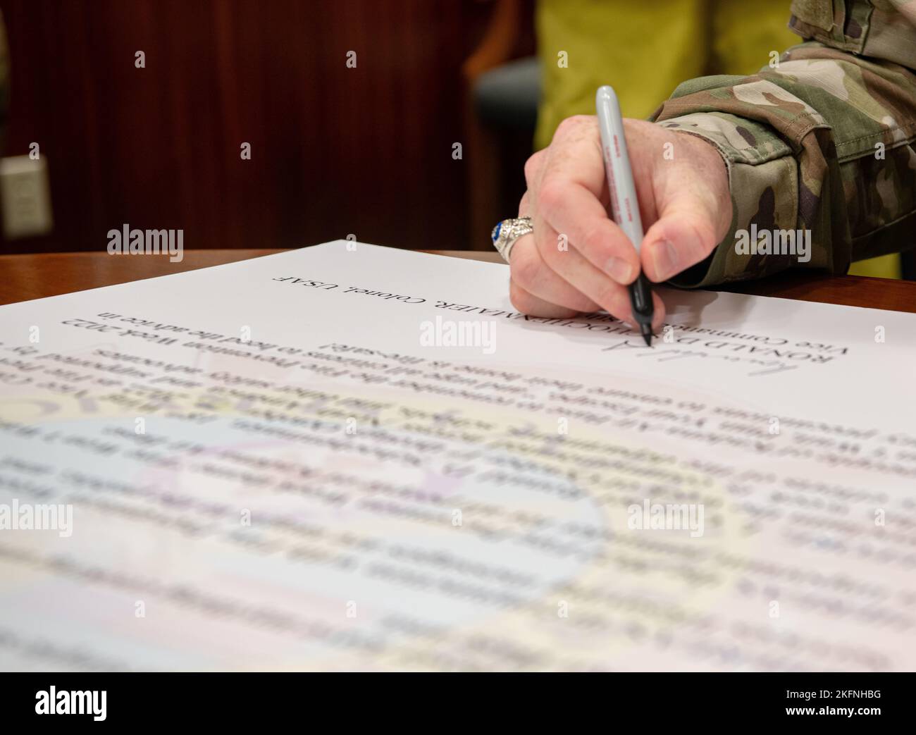 U.S. Air Force Col. Ronald D. Schochenmaier, 18th Wing vice commander ...