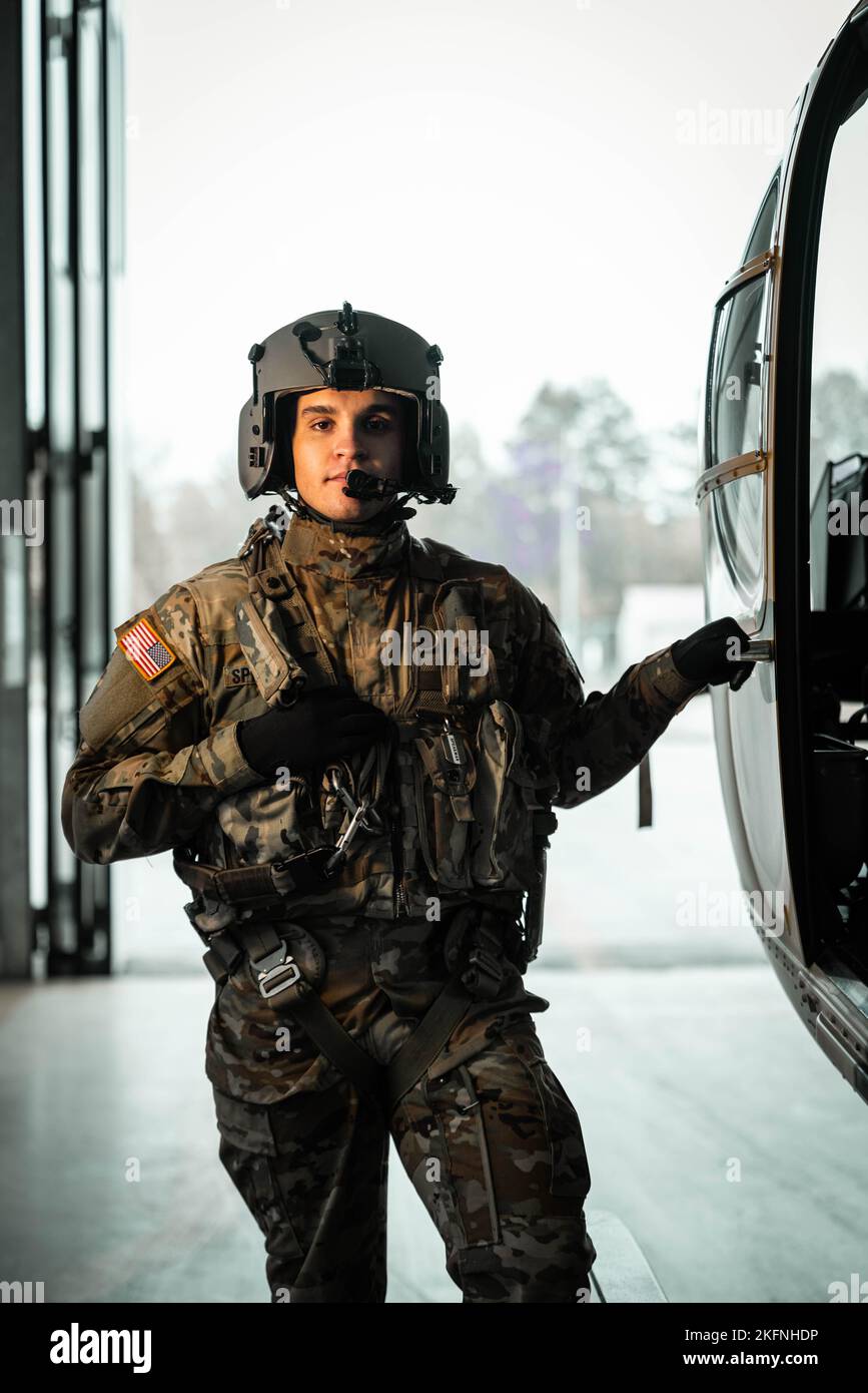 U.S. Army Spc. Logan Speakman, a Blackhawk Maintainer/Crew Chief ...