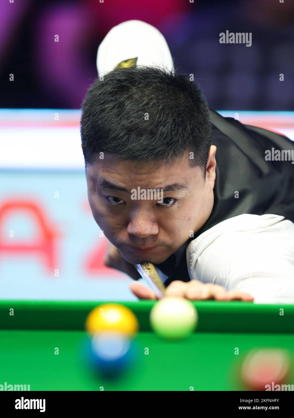 China’s Ding Junhui during day eight of the Cazoo UK Snooker ...