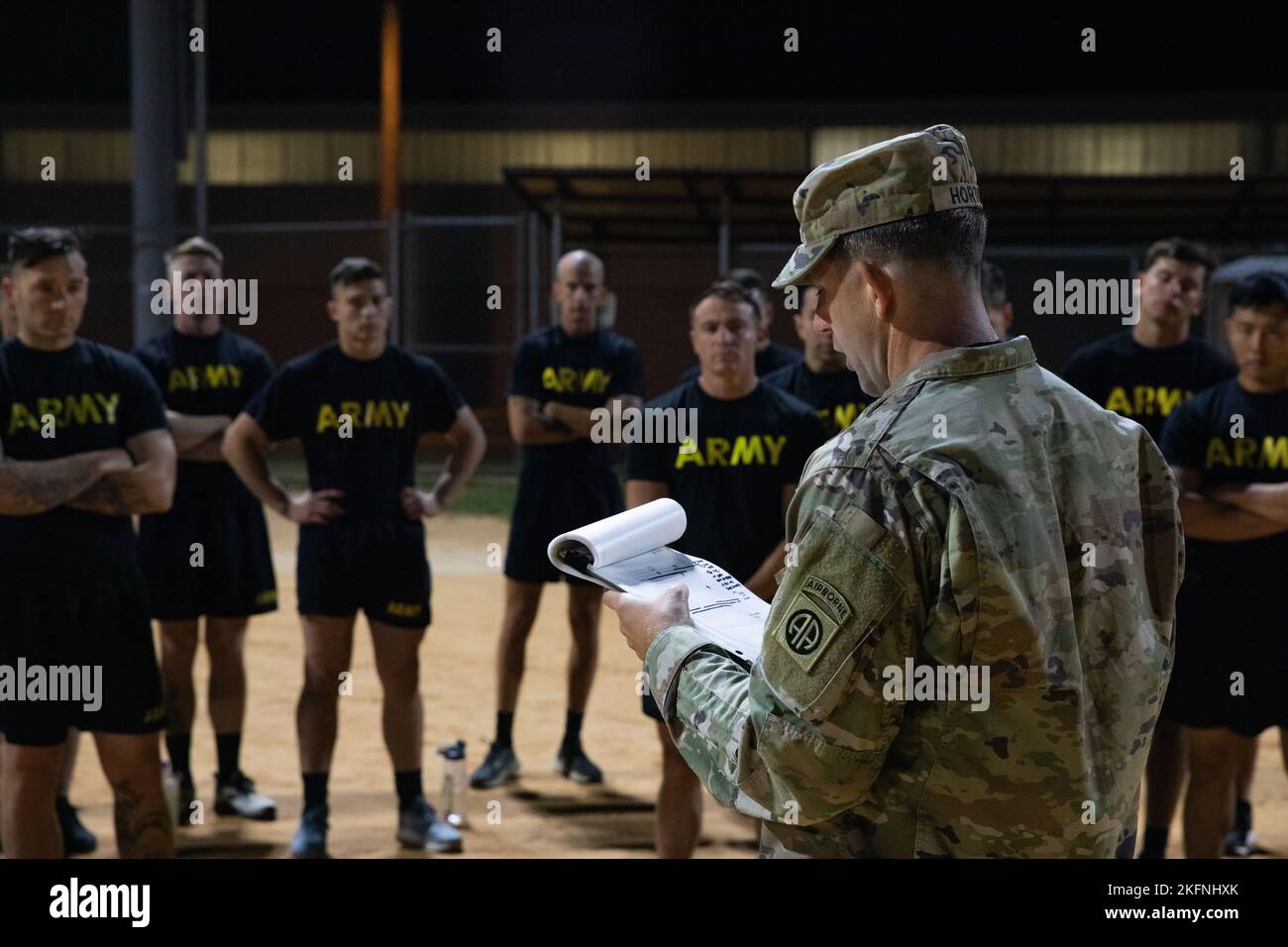 U.S. Soldiers competing in the Army Best Squad Competition take a ...