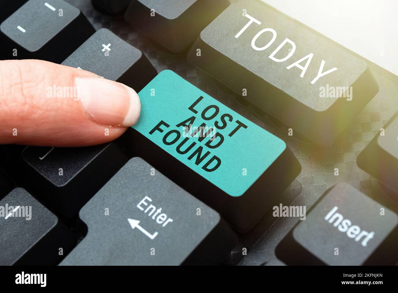 Conceptual display Lost And Found. Business idea Place where you can ...