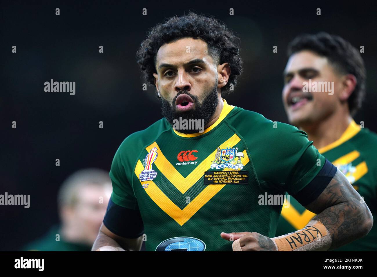 Australia's Josh Addo-Carr warming up prior to kick-off in the Rugby ...