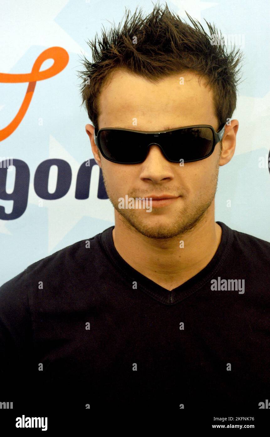 Singer Ben Adams at Red Dragon Party In The Park in Cardiff, Wales ...