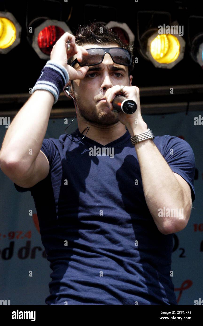 Singer Ben Adams at Red Dragon Party In The Park in Cardiff, Wales ...