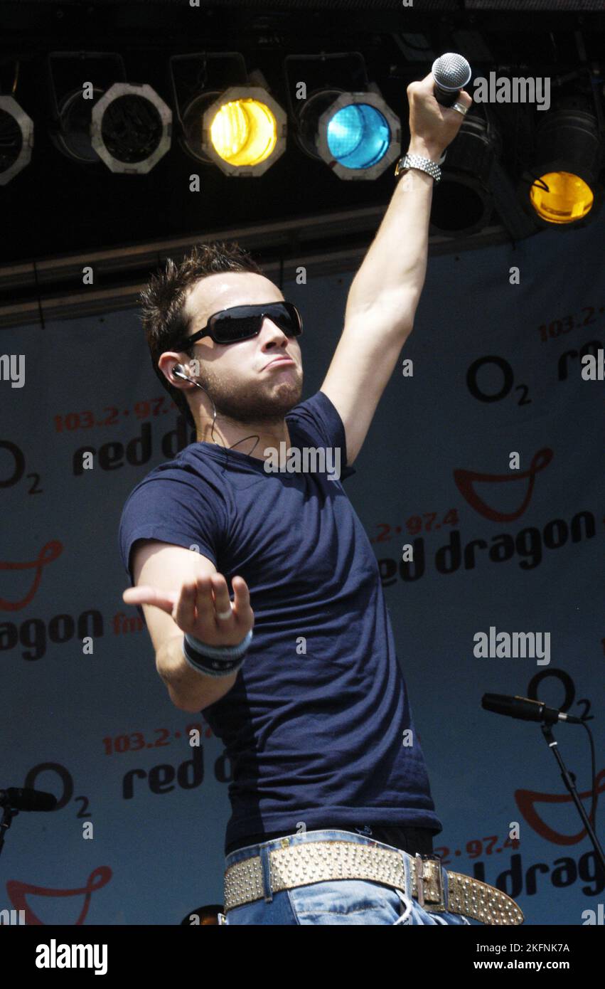 Singer Ben Adams at Red Dragon Party In The Park in Cardiff, Wales ...