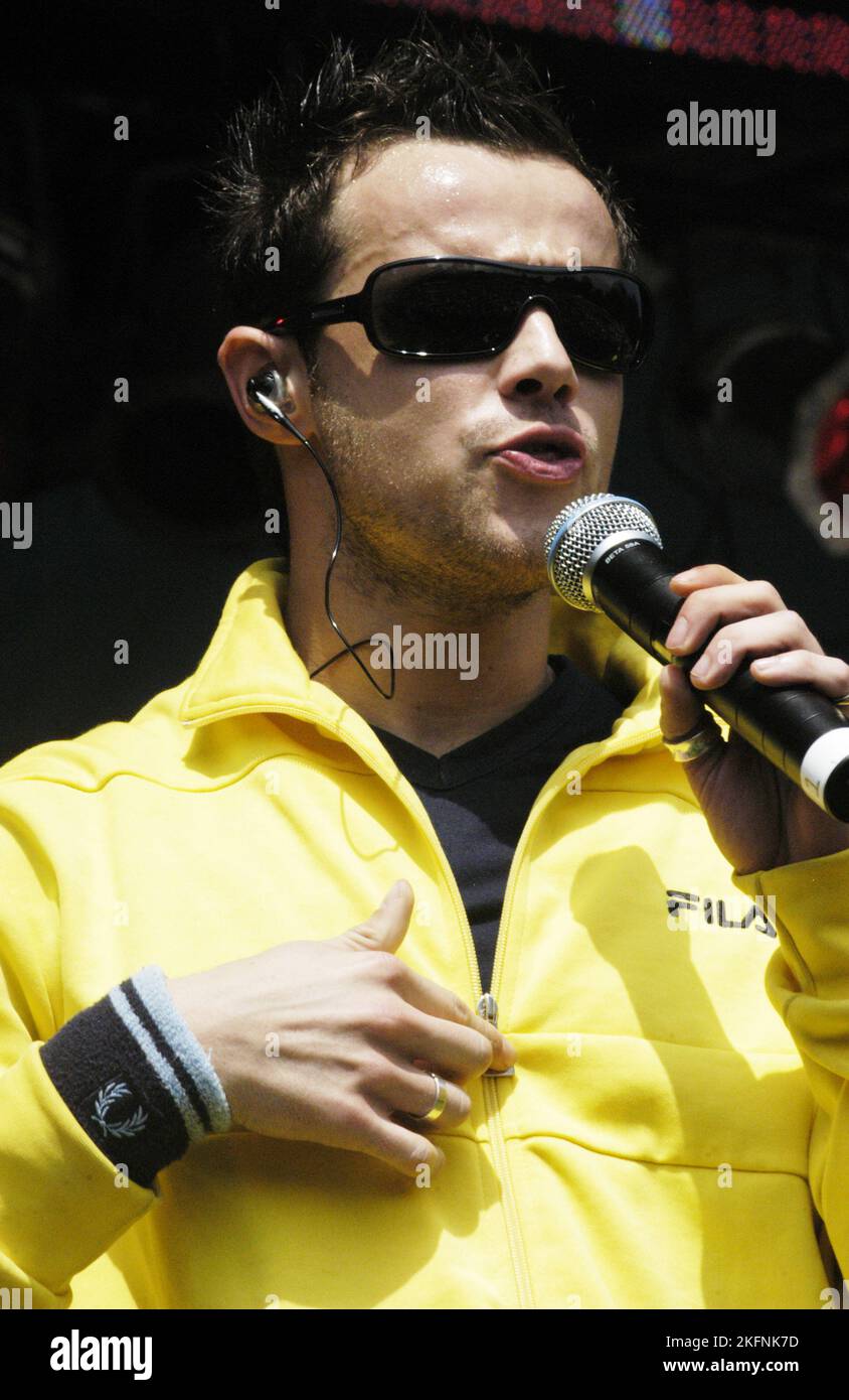 Singer Ben Adams at Red Dragon Party In The Park in Cardiff, Wales ...