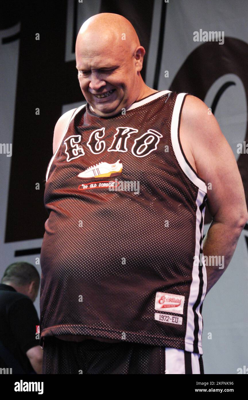 Buster Bloodvessel of Bad Manners playing at Cardiff Big Weekend ...