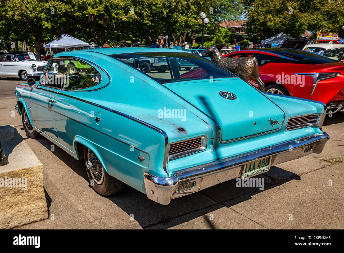 Des Moines, IA - July 03, 2022: High perspective rear corner view of a ...
