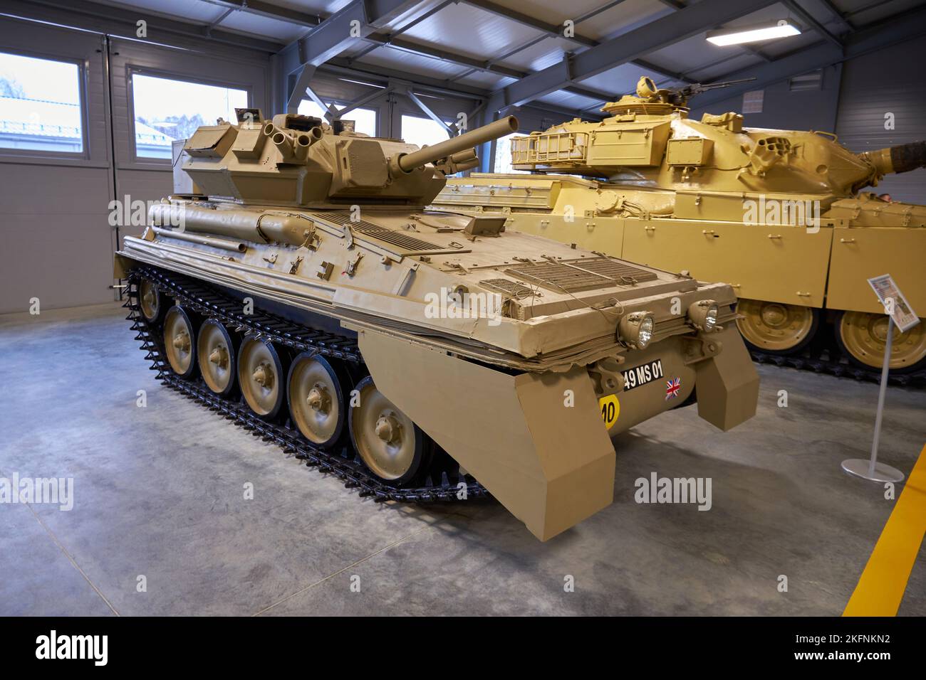 FV101 Alvis Scorpion light armored tracked reconnaissance vehicle at the Museum of Military ...