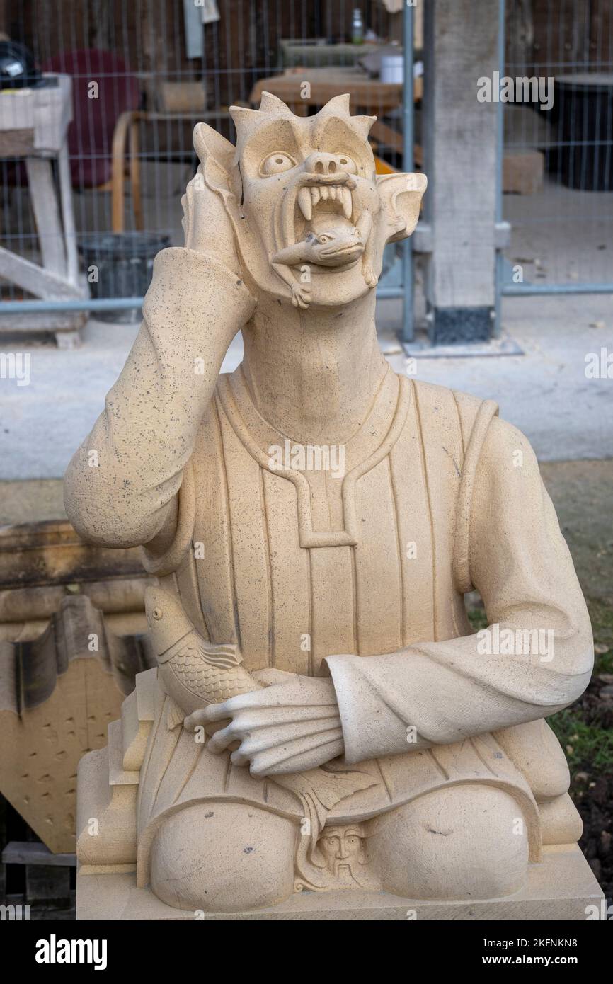 New stonework for York Minster Stock Photo - Alamy