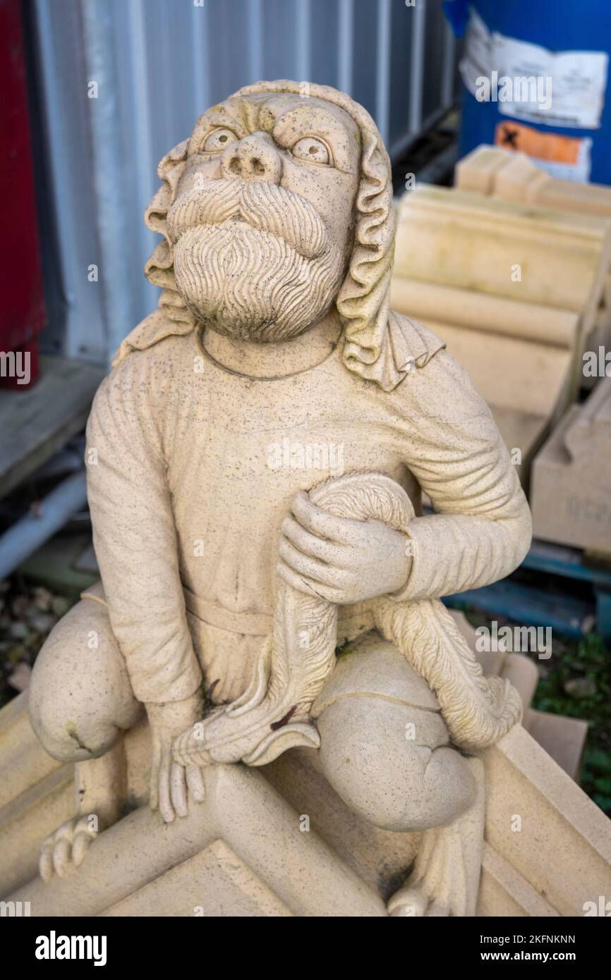New stonework for York Minster Stock Photo - Alamy
