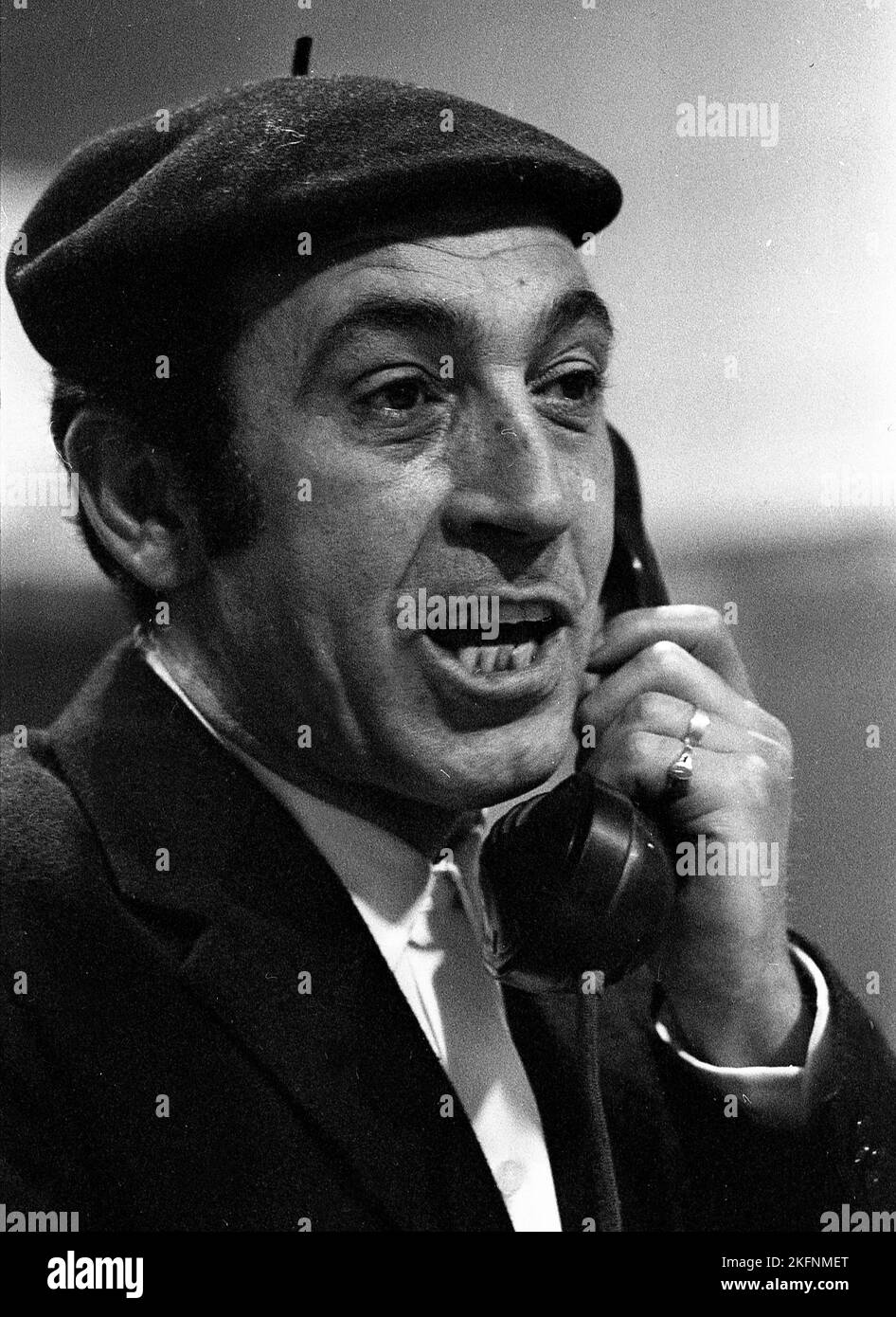 Miguel Gila Cuesta (Gila) Spanish actor, humorist, cartoonist, during a ...