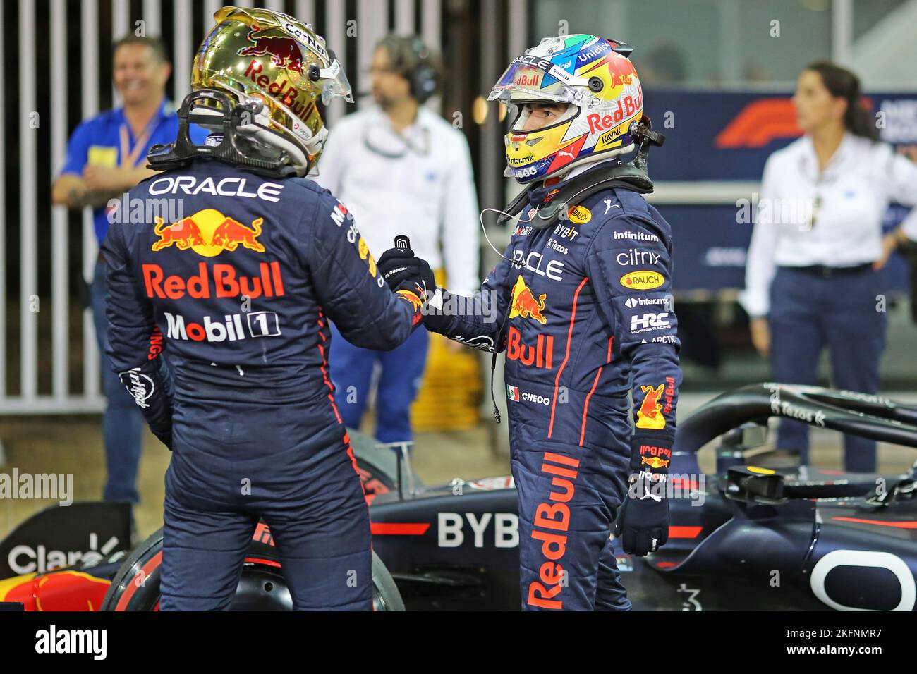 19th November 2022; Yas Marina Circuit, Yas Island, Abu Dhabi; Pole position Max Verstappen (NED ...