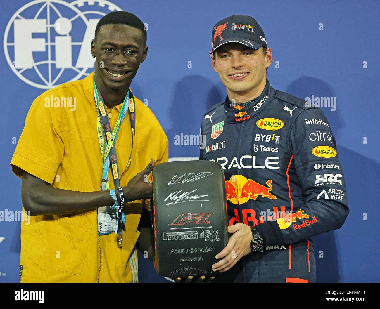 19th November 2022; Yas Marina Circuit, Yas Island, Abu Dhabi; Pole position Max Verstappen (NED ...