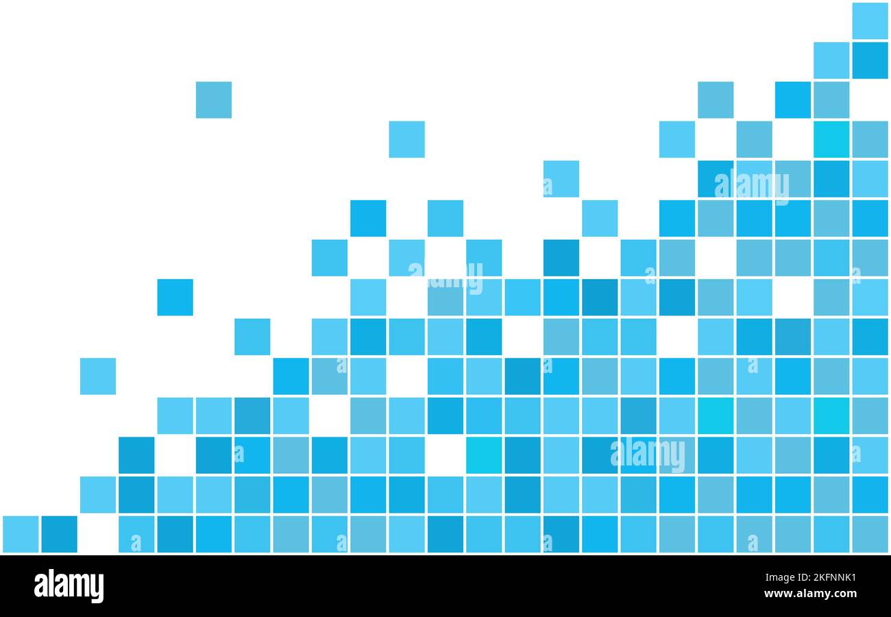 Scattered Blue mosaic background with squares Stock Photo - Alamy