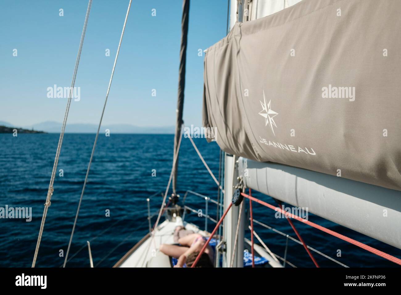 A Jeanneau sailing yacht Stock Photo - Alamy