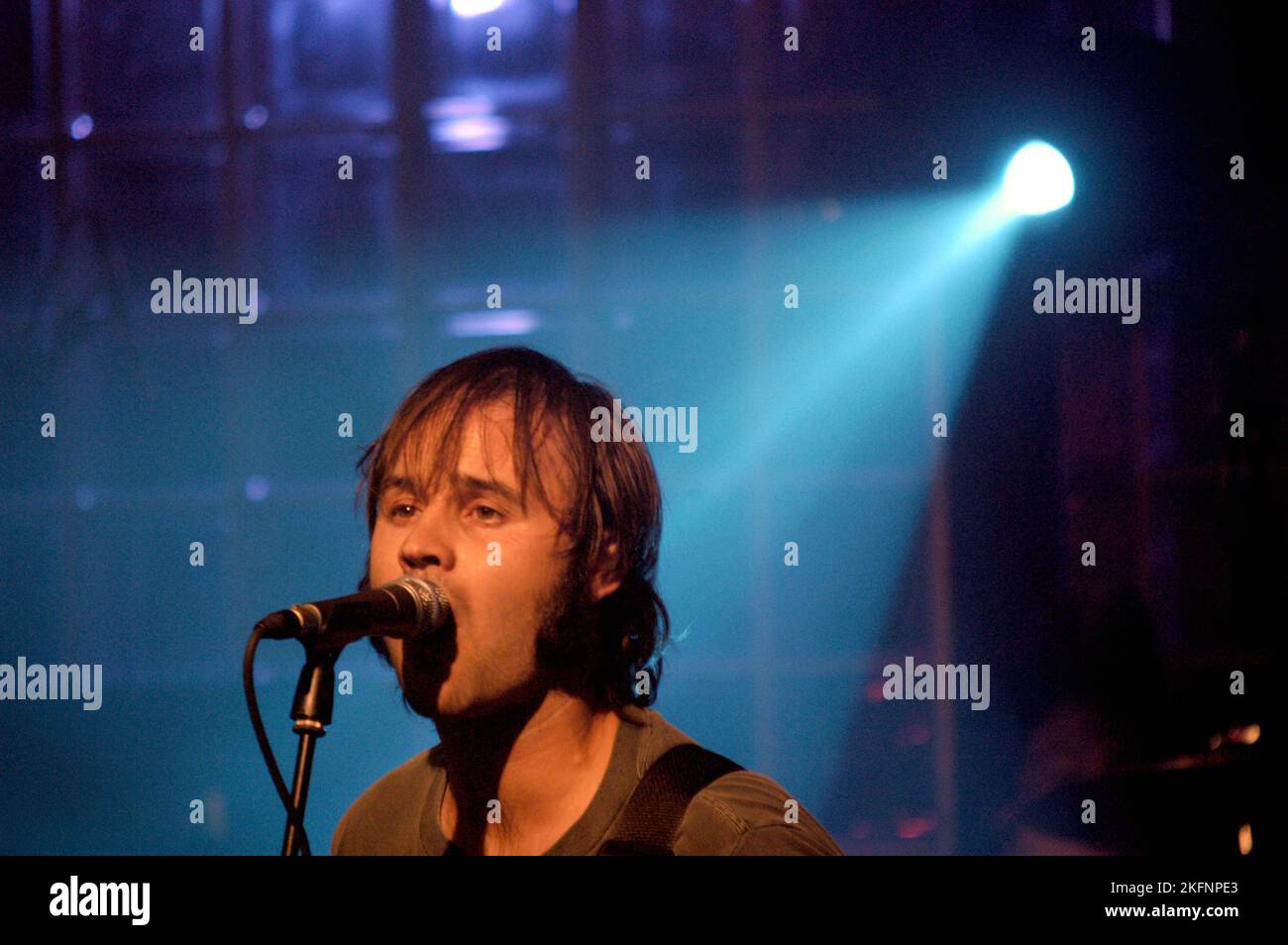 Dion Lunadon of the New Zealand band The D4 at the Pop Factory TV show ...