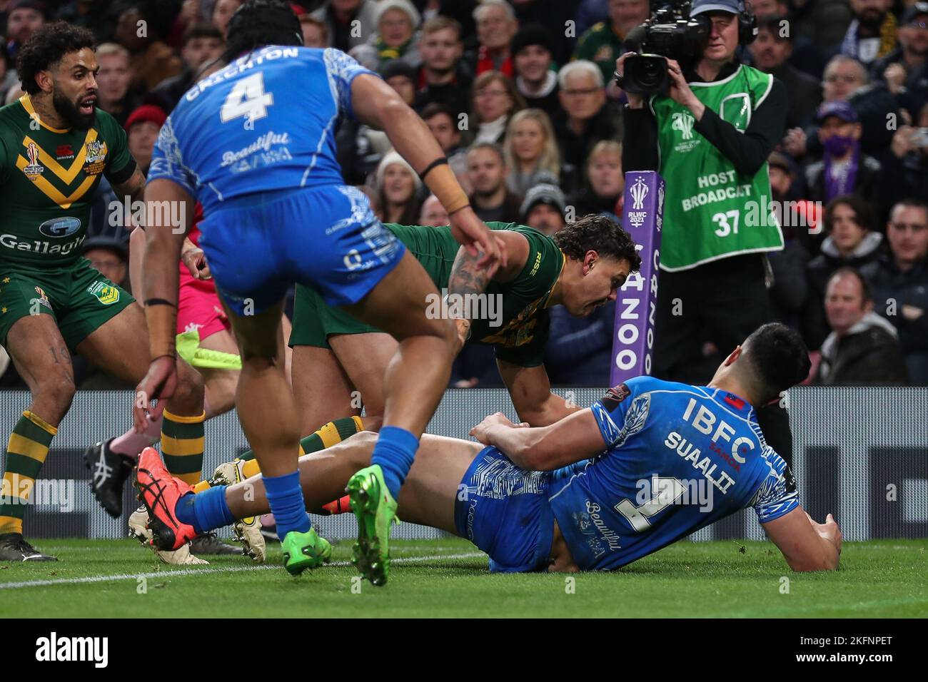 Manchester, UK. 19th Nov, 2022. ***Try Australia during the Rugby ...