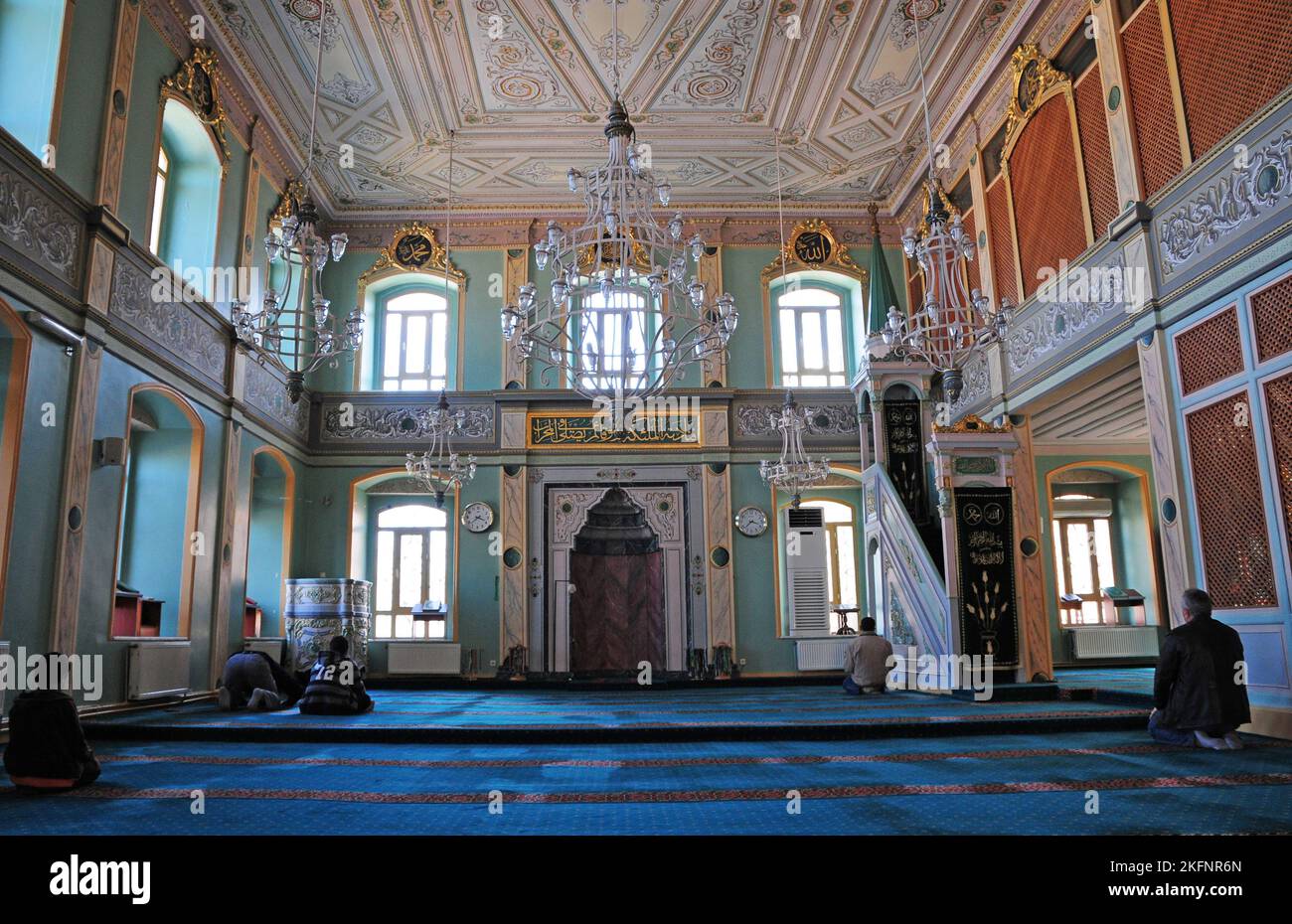 Aziz Mahmut Efendi Mosque, located in Uskudar district in Istanbul, was ...