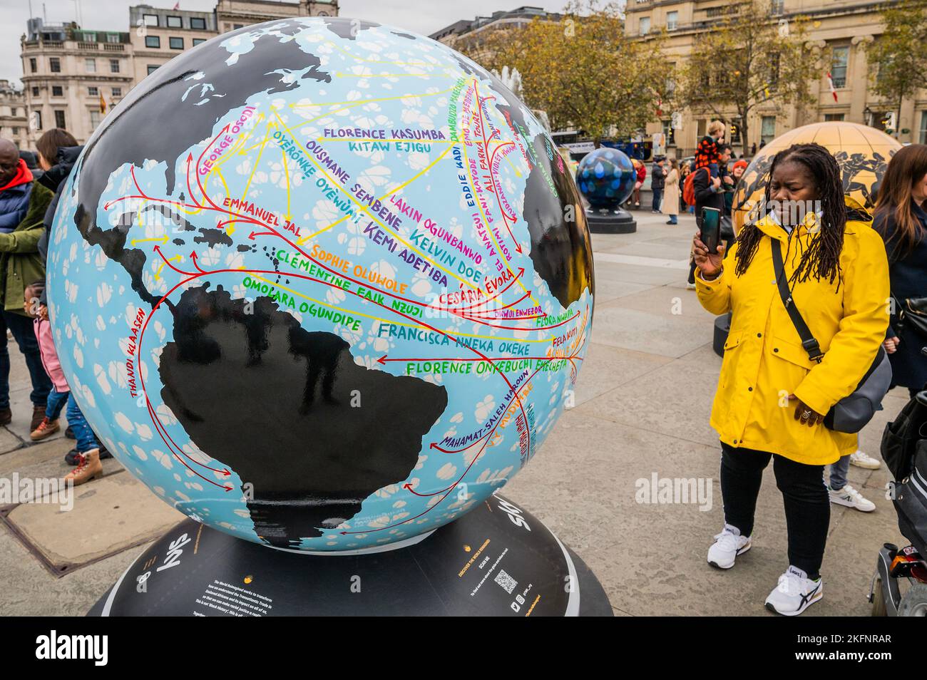 London, UK. 19 Nov 2022. Yinka Shonibare's globe titled The World ...