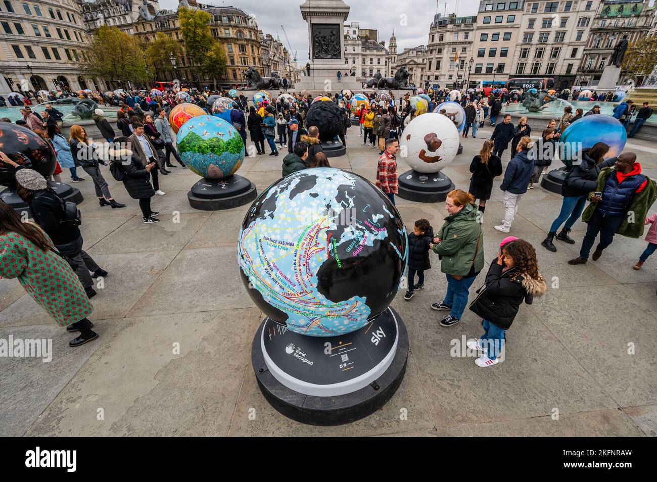 London, UK. 19 Nov 2022. Yinka Shonibare's globe titled The World ...