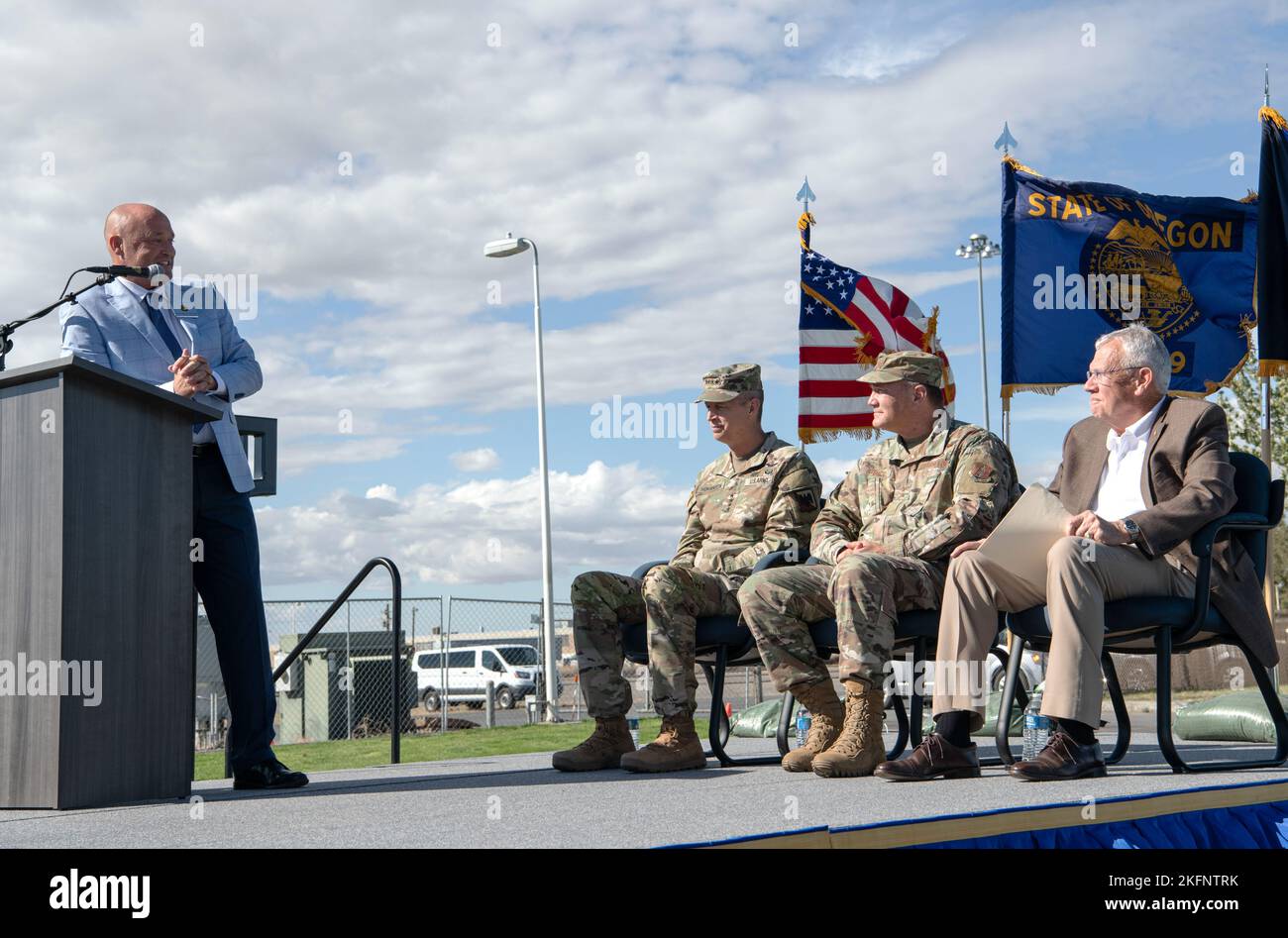 Oregon State Representative Greg Smith addresses guest and other local ...