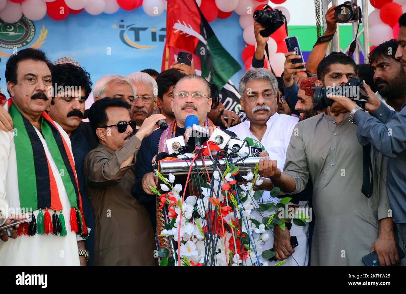 Sindh Information and Transport Minister, Sharjeel Inam Memon addresses ...